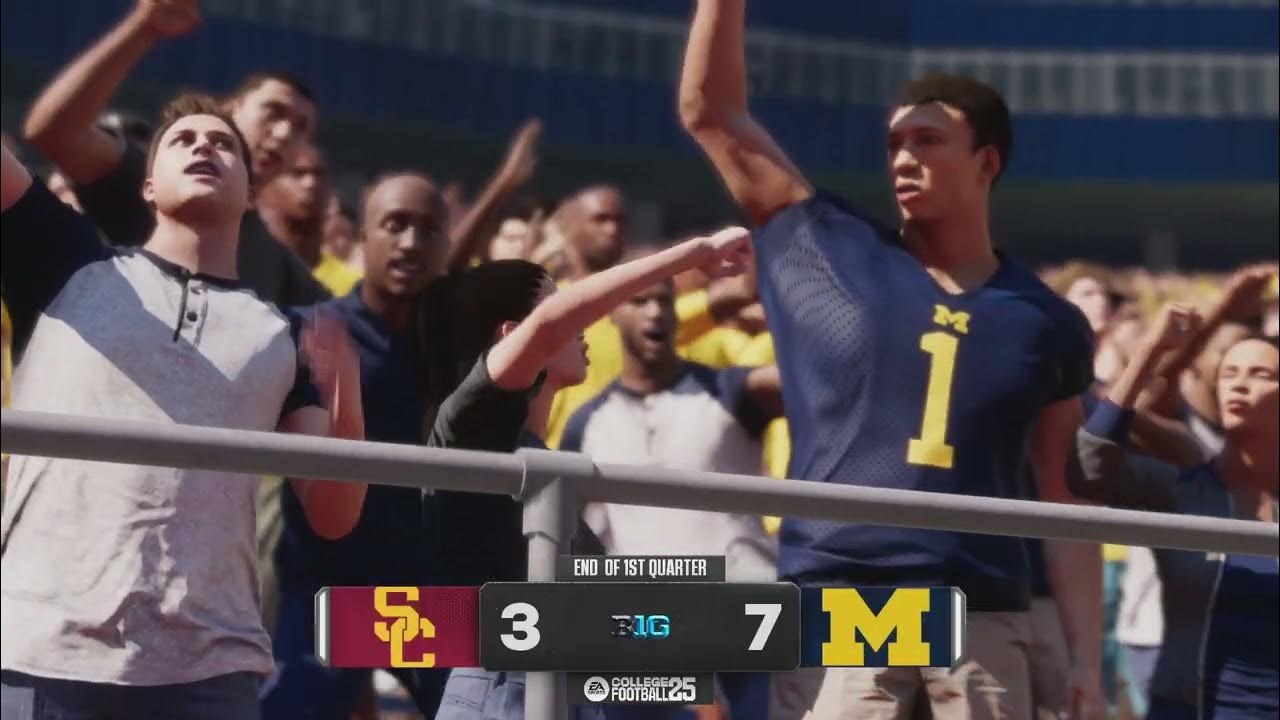 EA SPORTS College Football 25 Michigan wolverines vs Usc trojans - YouTube