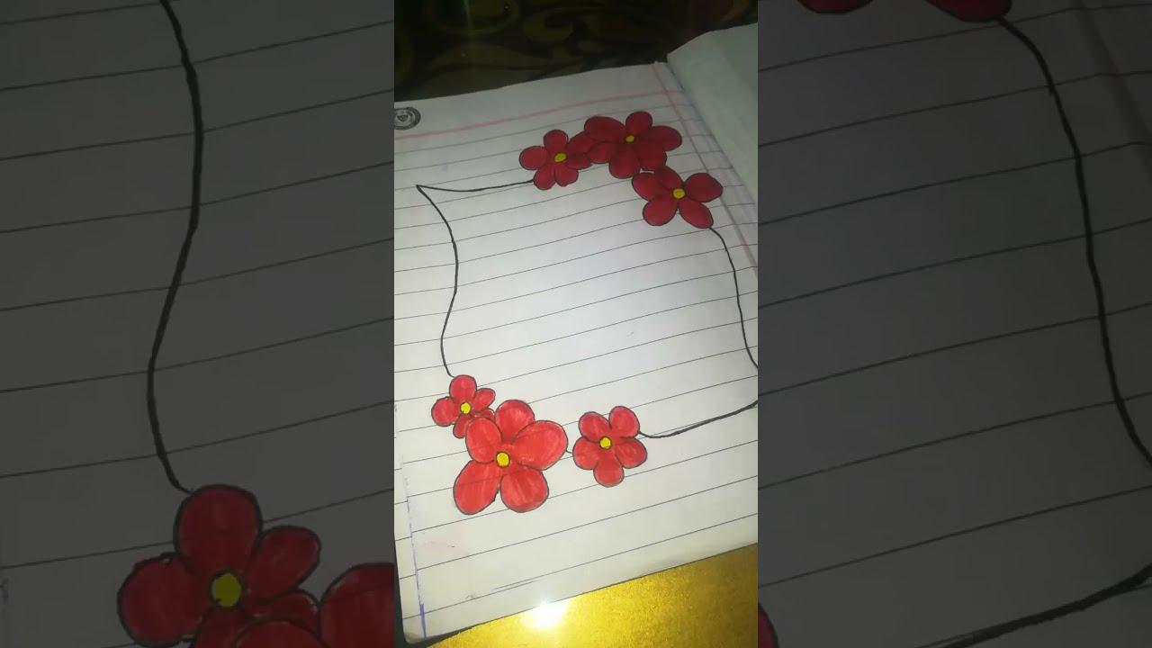 How to decorate first page of your notebook Maliha Shamim. - YouTube