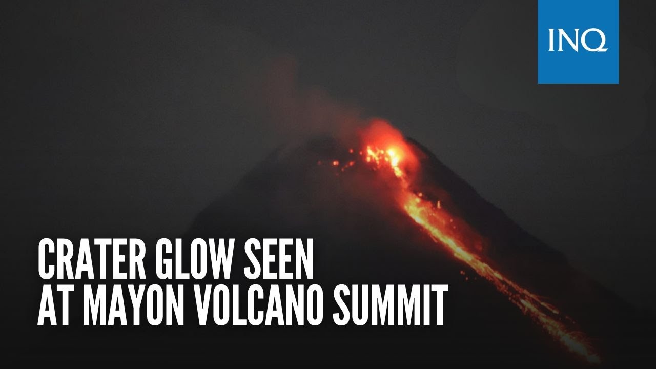 Crater glow seen at Mayon Volcano summit - YouTube