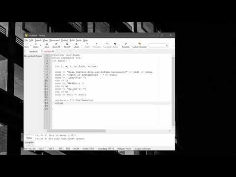 Beam Surface Area and Volume Calculator C++ Speedrun - YouTube