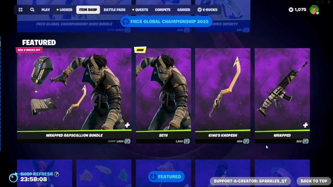 Fortnite | *NEW* WRAPPED RAPSCALLION BUNDLE AND FNCS BUNDLE | Item Shop ...