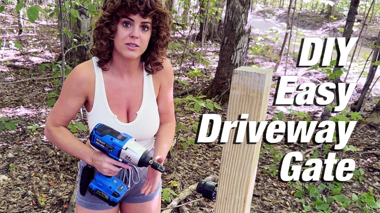 Easy driveway gate. How to protect your off grid homestead - YouTube
