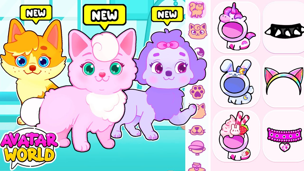 NEW PETS IN AVATAR WORLD | PAZU | CATS AND DOGS CREATOR | TOCA BOCA ...