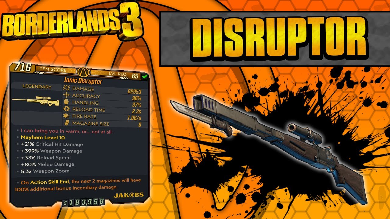Ionic Disruptor » Borderlands 3 Legendary Sniper » MentalMars