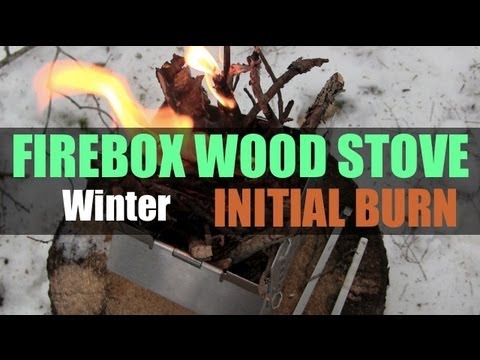 Initial Burn Firebox Wood Stove - Winter Usage - YouTube