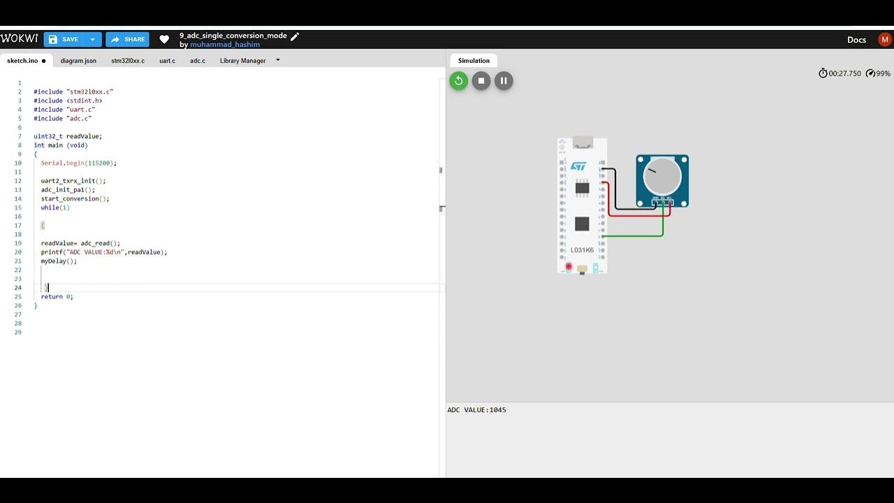 07-HOW TO CONFIGURE THE ADC SINGLE CONVERION AND CONTINUOUS CONVERSION MODE IN STM32 - YouTube