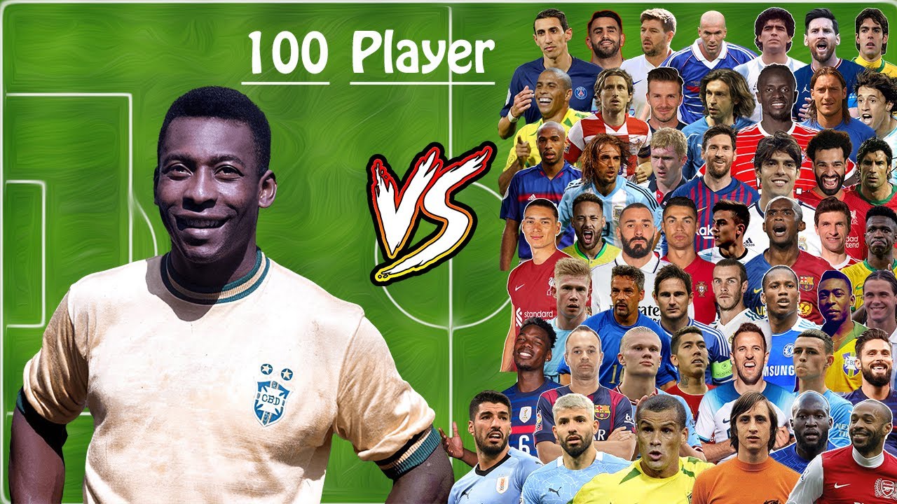 Pele VS 100 Player Football (Ronaldo-Messi-Neymar-Maradona-Ziedan ...