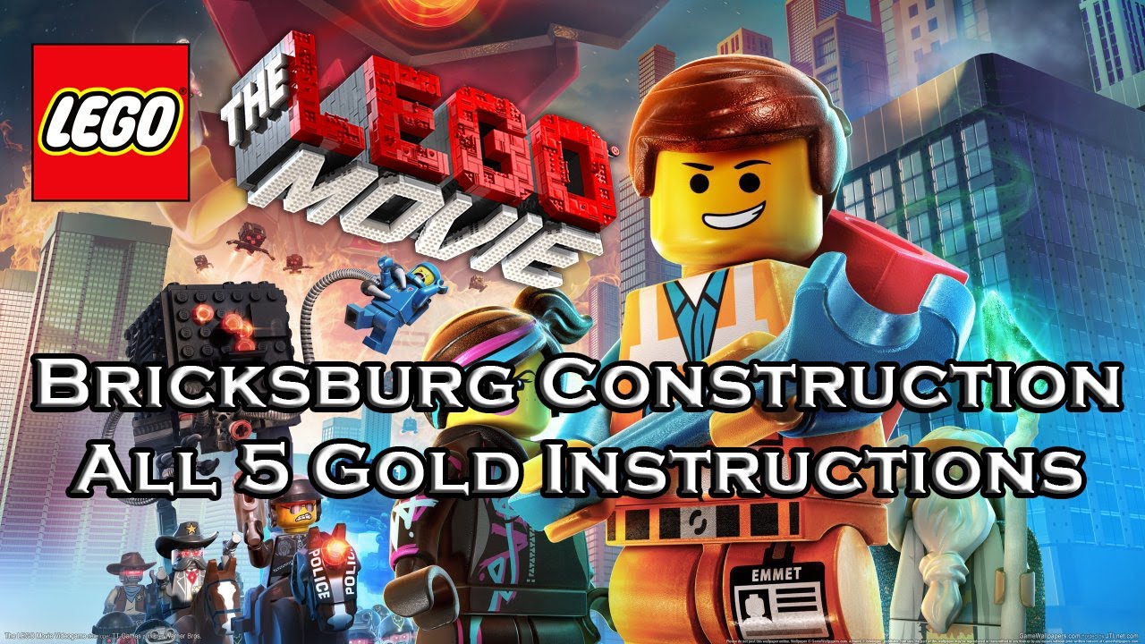 LEGO Movie Videogame-Level 1-Bricksburg Construction-All 5 Gold ...