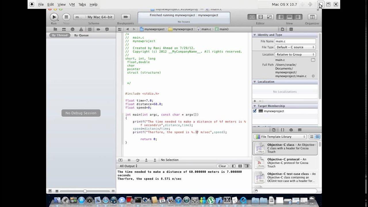 Objective C and MacOSX Programming Tutorial-4: Arithmatics (Arabic Version) - YouTube