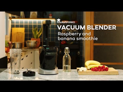 Raspberry and banana smoothie - Vacuum Blender Masterpro - YouTube