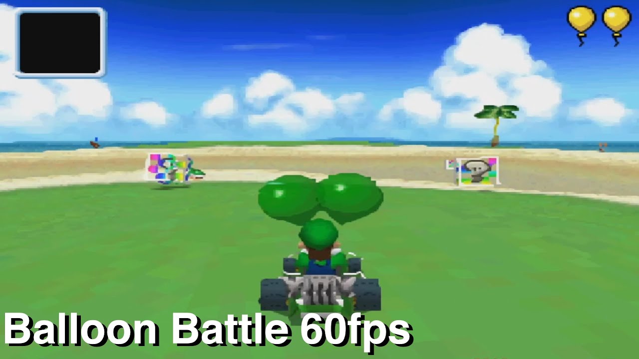 Mario Kart DS 60 fps - Balloon Battle - Palm Shore - YouTube