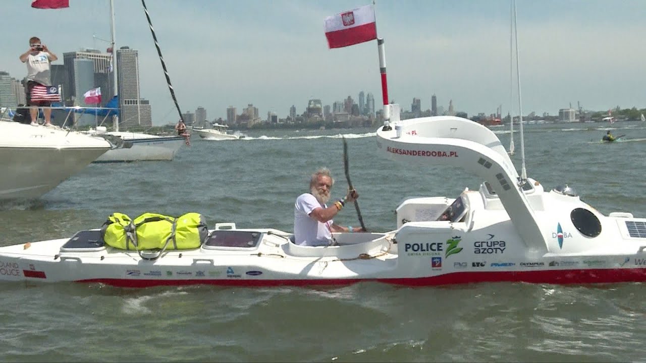 three@five : Polish kayaker sets off on transatlantic adventure - YouTube