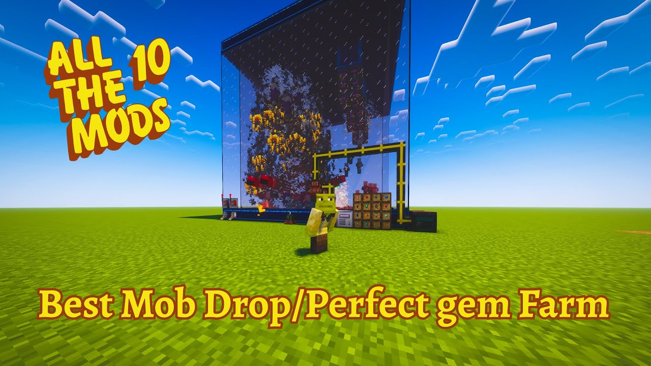 All The Mods 10 - Mob Drops/Perfect Gem Farm Tutorial - YouTube