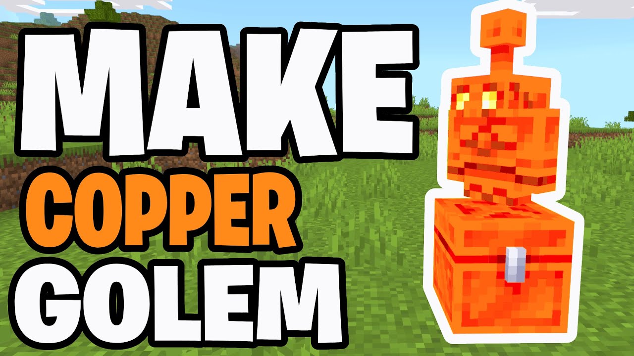 How To Make Copper Golem In Minecraft! - Java & Bedrock - YouTube