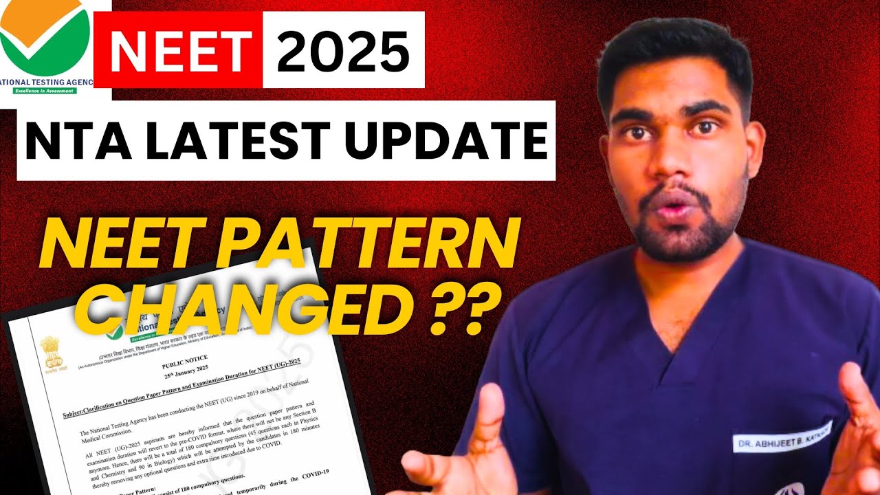NTA UPDATE | Neet 2025 Exam Pattern changed | NEET 2025 EXAM Pattern 🤯 ...