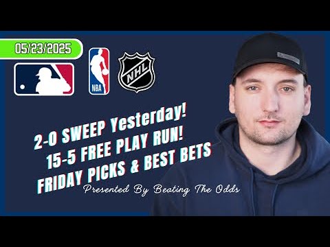 2-0 SWEEP Yesterday! 15-5 FREE PLAY RUN! Friday NBA, NHL, & MLB Picks ...