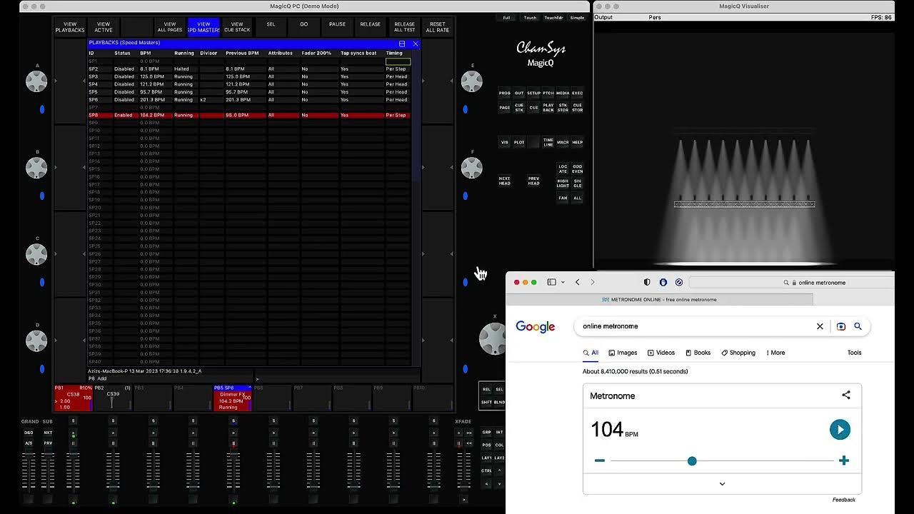 MagicQ - Chase and FX Speed: Per Head and Per Step (from 1941) - YouTube