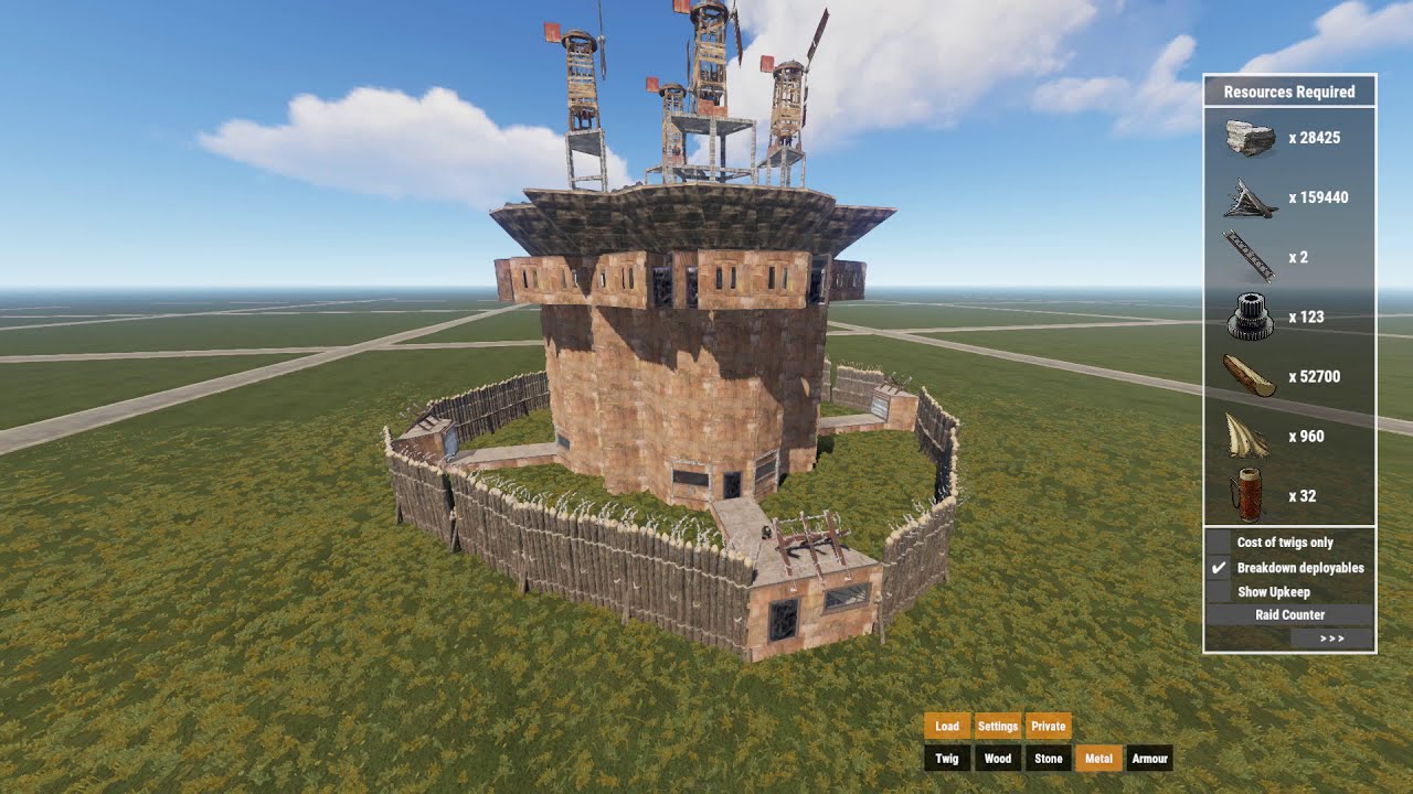 Rust Medium to Large Group Base Design *TC Full Sealed* (100+ ROCKETS ...