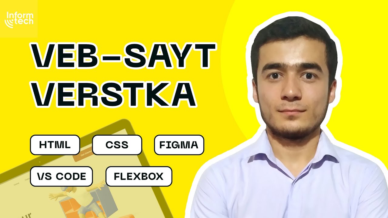 🔥 Veb-sayt verstka qilamiz | HTML, CSS Flexbox, VS Code, Figma - YouTube
