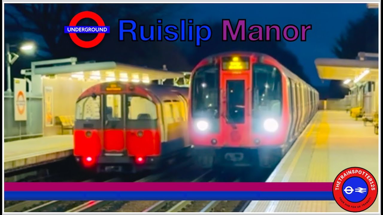 Metropolitan and Piccadilly Line Trains at Ruislip Manor Station ...