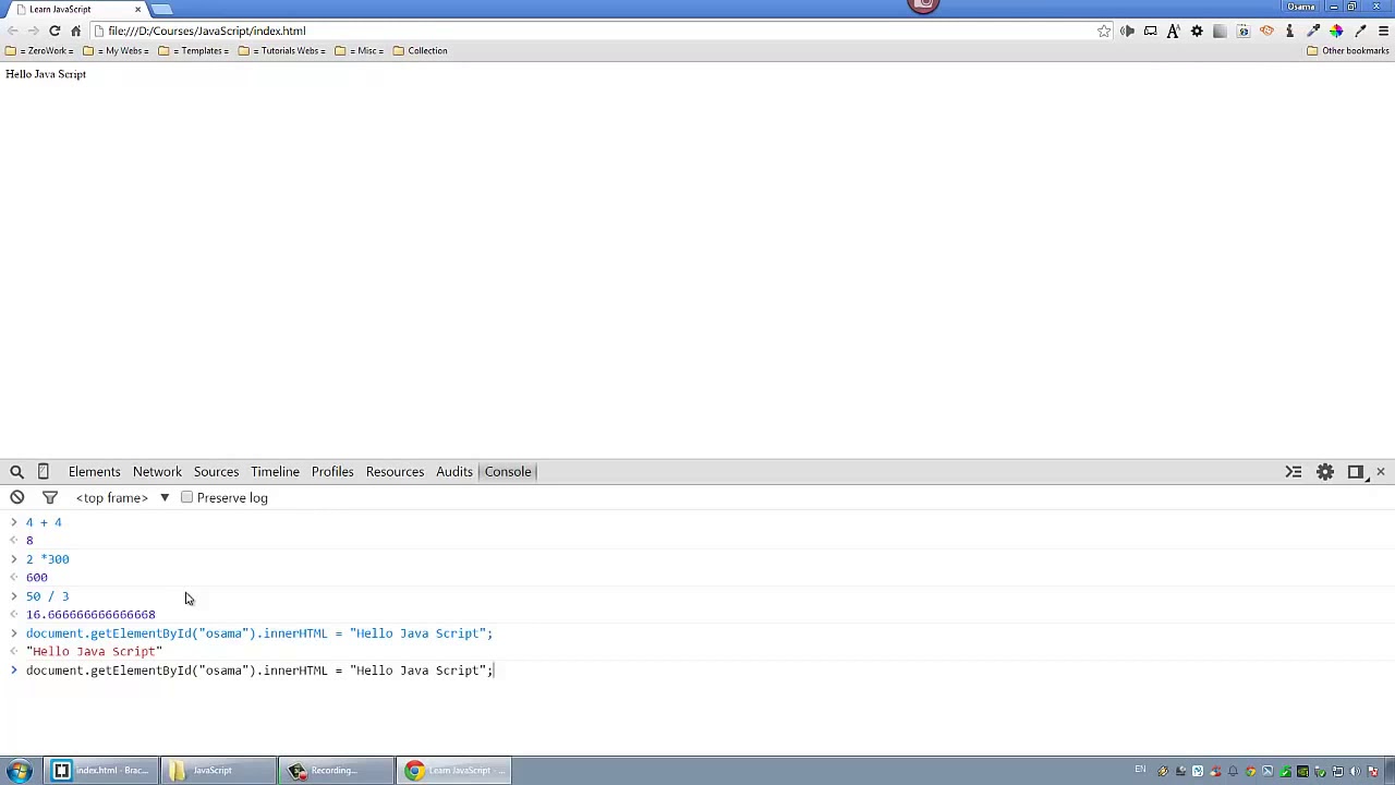 03 Learn JavaScript In Arabic #03 How To Work With Chrome Console - YouTube