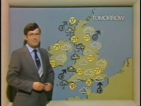 Weather Forecast with Bill Giles Monday 3rd August 1981 BBC1 - YouTube