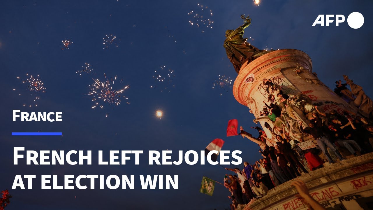 French left rejoices at unexpected election win | AFP - YouTube