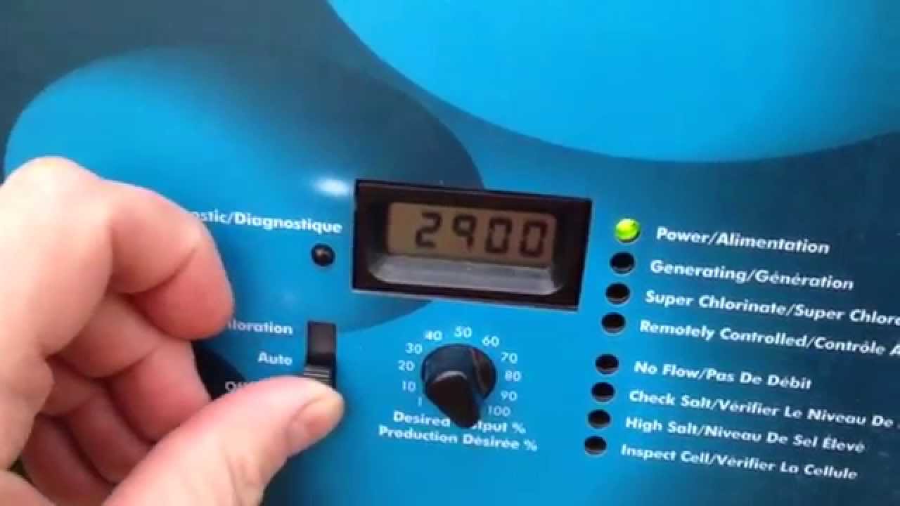 Aqua Rite salt water chlorinator tiny bubbles - YouTube