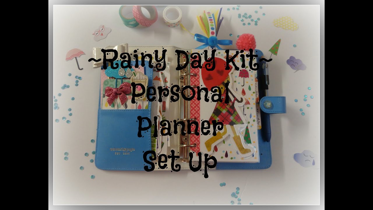 Rainy Day Kit~ Webster Pages Personal Planner Set Up - YouTube