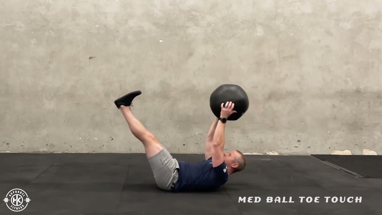 Med Ball Toe Touch - YouTube