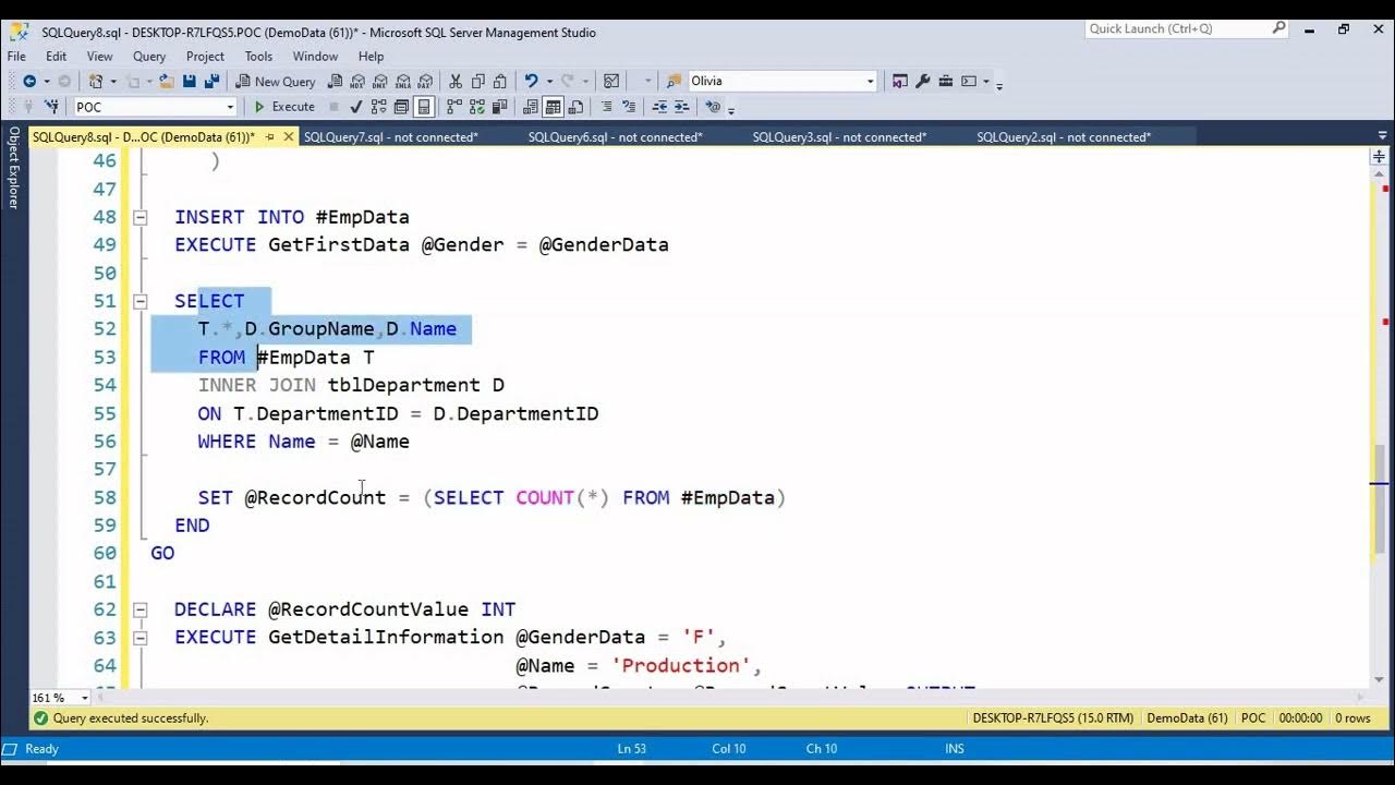 30 How To Call One Stored Procedure Into Another Stored Procedure In Sql Server Telugu Youtube