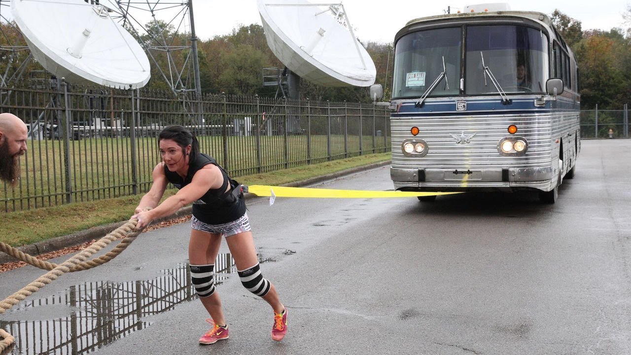 Watch This Woman Pull A Bus All By Herself! - Pickler & Ben - YouTube