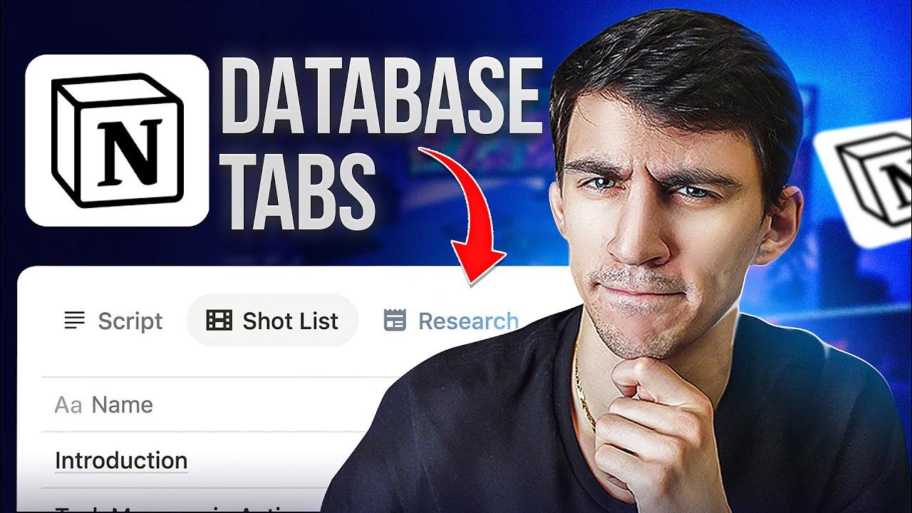 Notion Databases Interesting Update! (Tabs) - YouTube