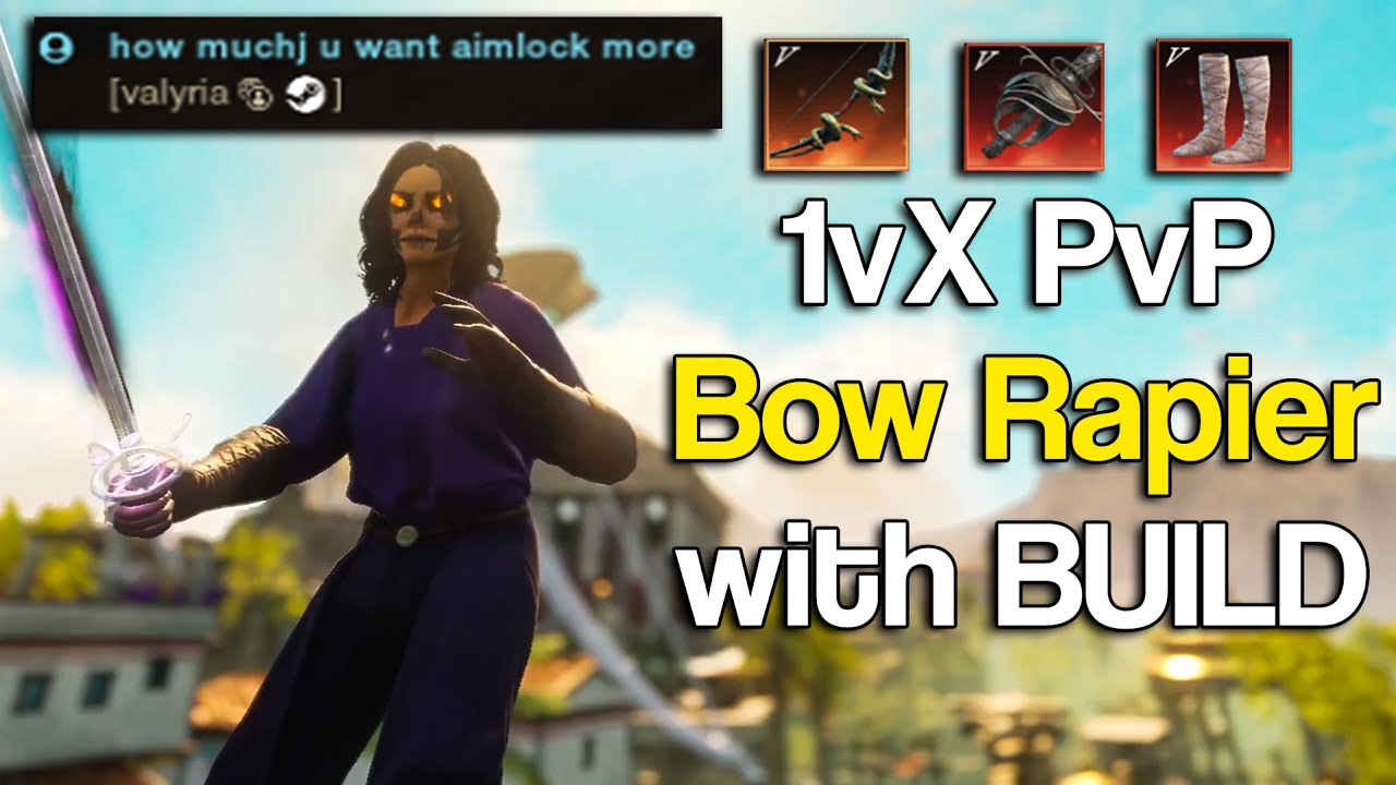 1vX PvP with Bow Rapier + BUILD in New World:Aeternum - YouTube