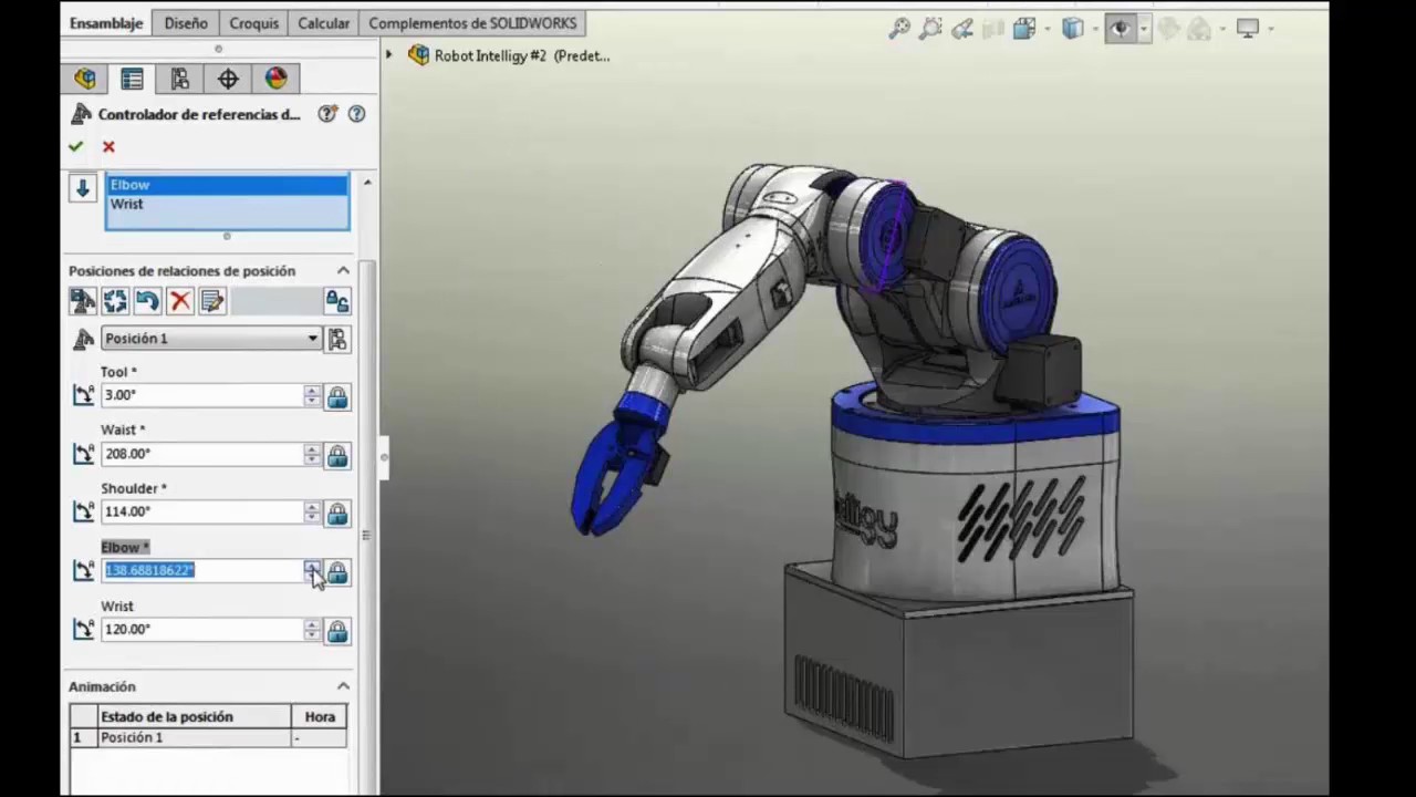 [INTELLIGY] Animación de un robot con SolidWorks - YouTube