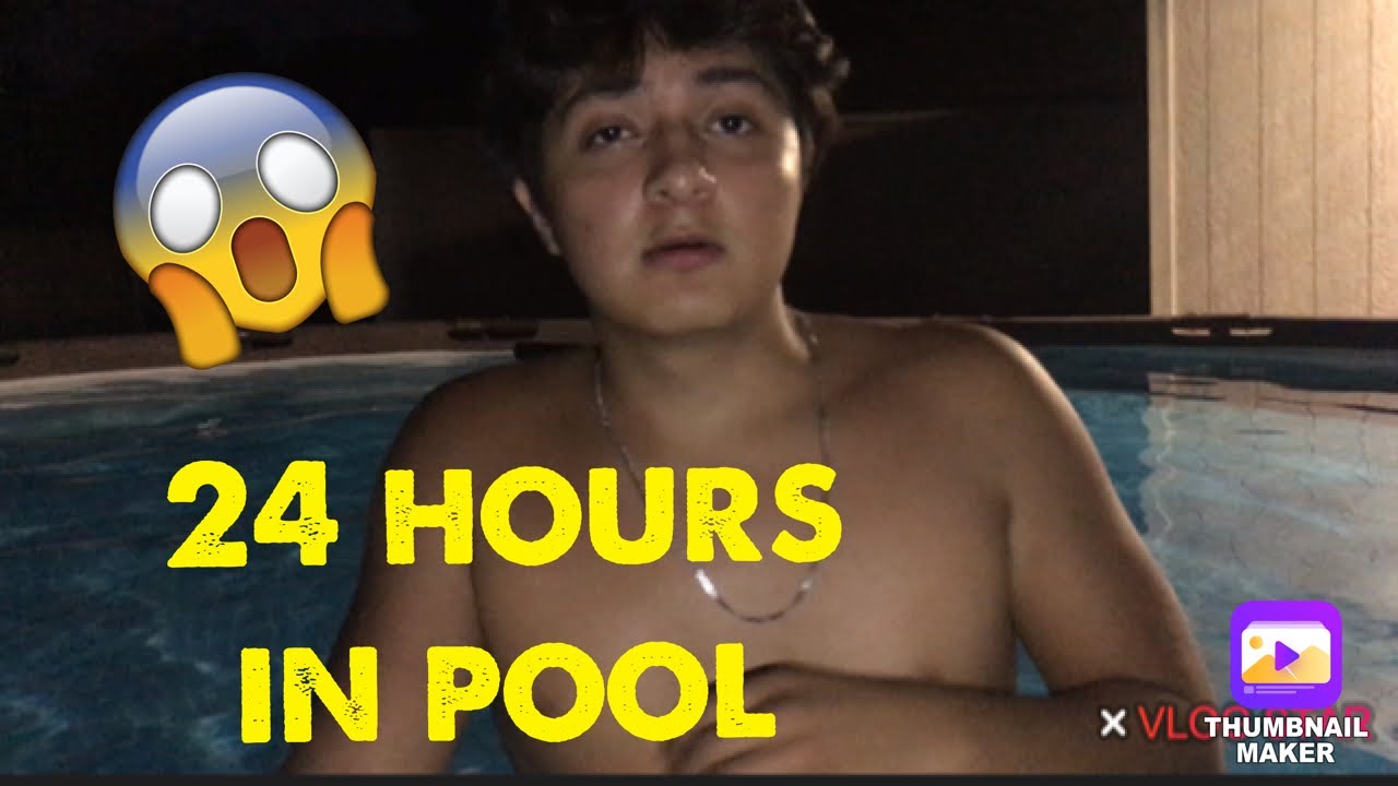 24 HOURS IN POOL ( gone wrong) - YouTube
