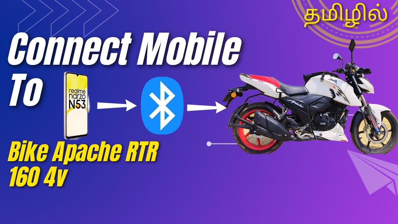 💥How to connect phone to bike தமிழில் | Apache RTR 160 4V To Mobile ...