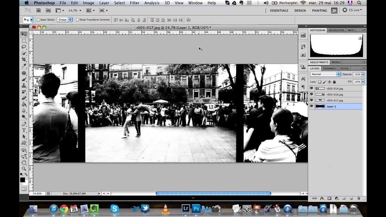 Comment créer un triptyque sur photoshop - YouTube