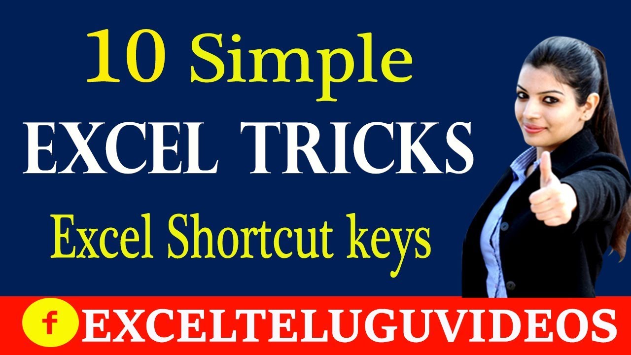 Simple Excel Tricks Ms Excel Telugu Tutorials Youtube