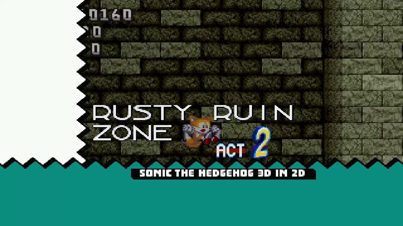 sonic 3D in 2D | Rusty Ruin zone con tails - YouTube