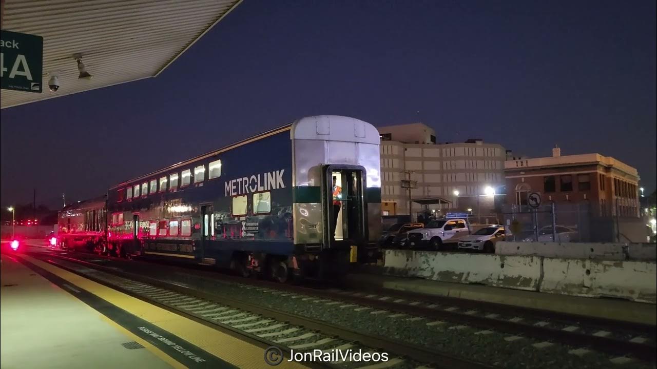 9/20/24 Pre: Metrolink display ft. new Rail Safety wrap rotem SCAX 282 backs into LAUPT - YouTube