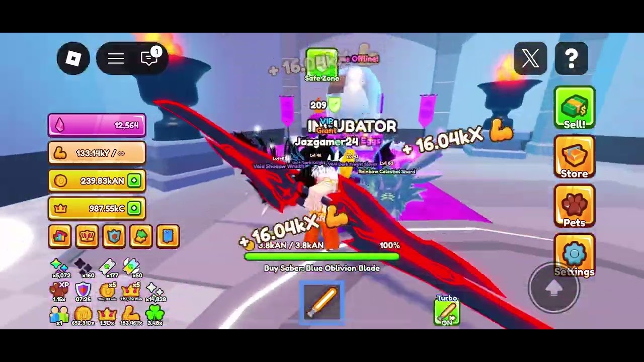 Saber sim- jazgamer24 GOT 3RD VOID CHEST? - YouTube