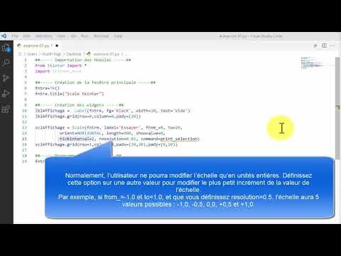 Exercices Python Tkinter Scale - YouTube
