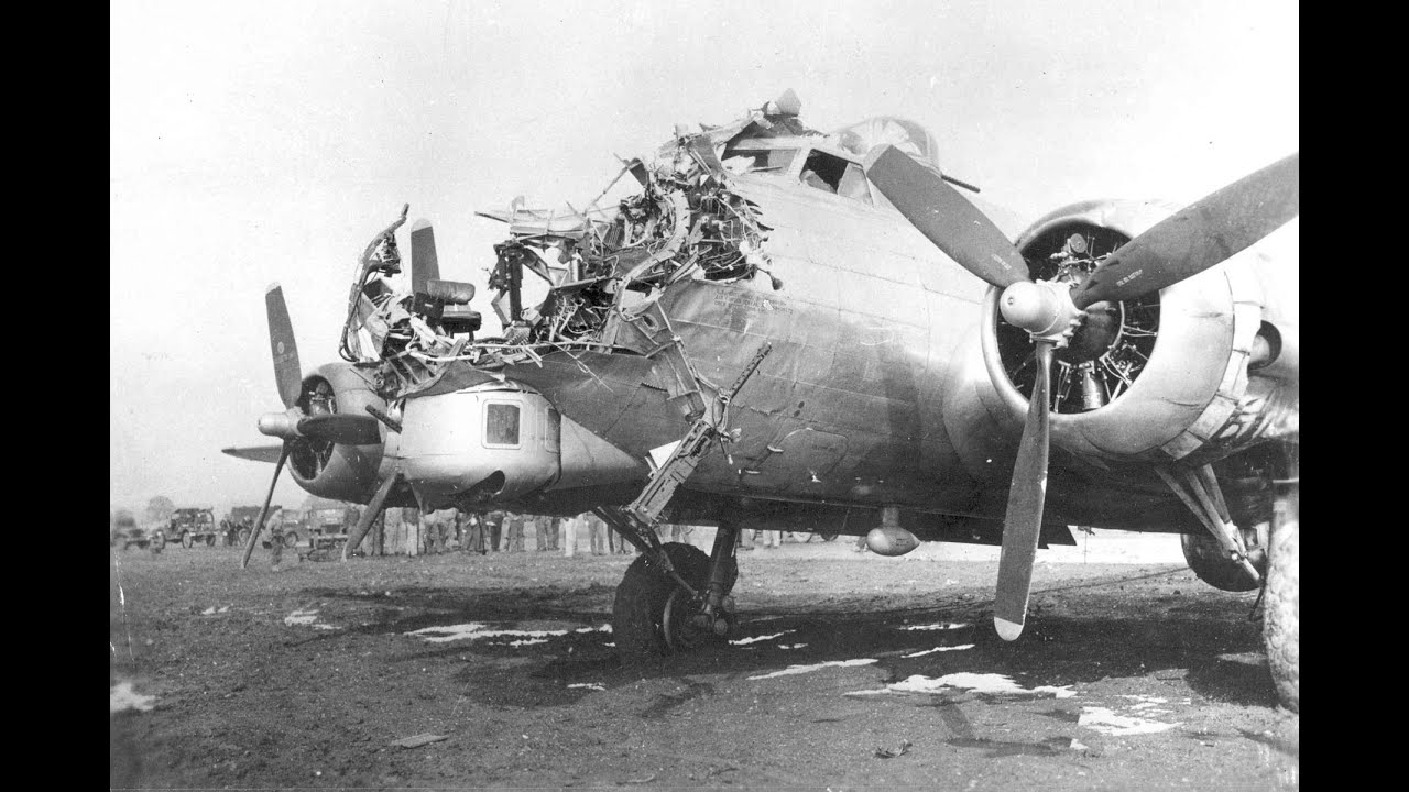 Damaged B-17s that brought their crews home - YouTube