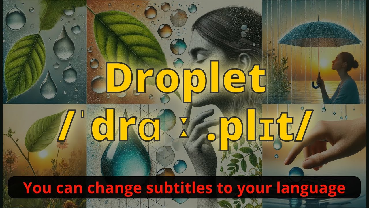 Droplet meaning with 5 examples - YouTube