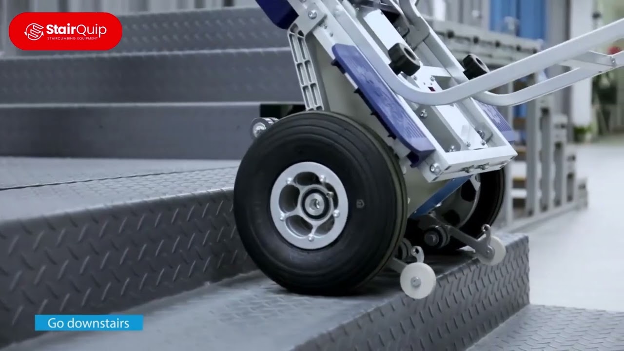 Manual Stair Climbing Wheelchair Step Up 140 - YouTube