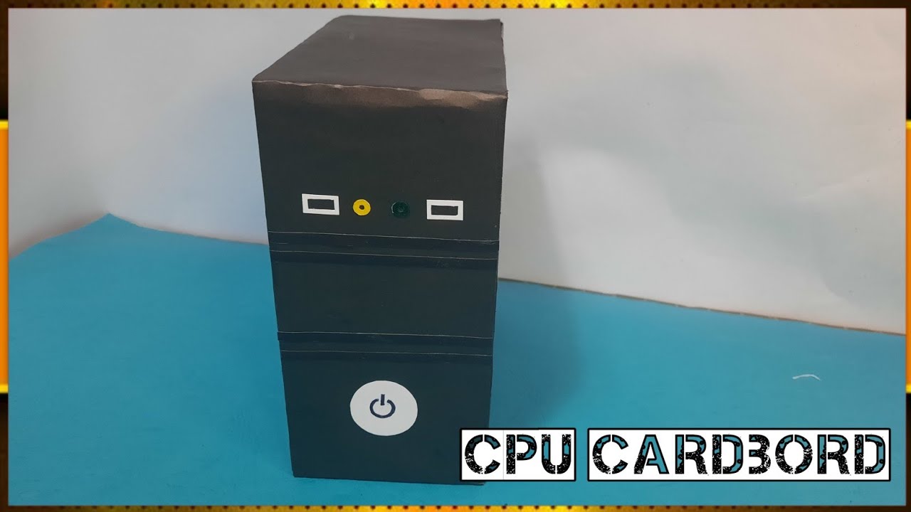 How To Make Computer Cpu From Cardboard Cardboard Computer Youtube