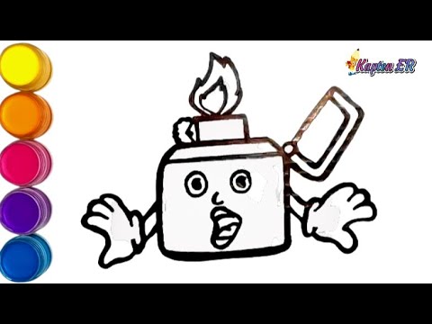 Menggambar korek api yang lucu || meningkatkan kemampuan menggambar ...