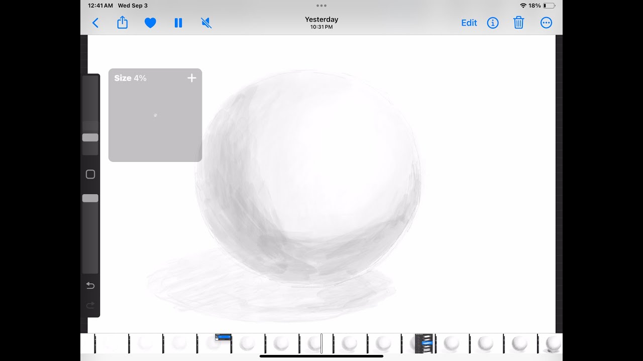 How to Paint a White Sphere on iPad - YouTube