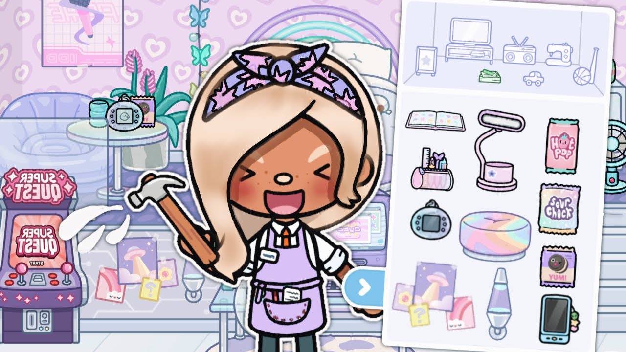 Y2K Loft Furniture Pack Is OUT 💜💿 | *with voice* | Toca Boca - YouTube